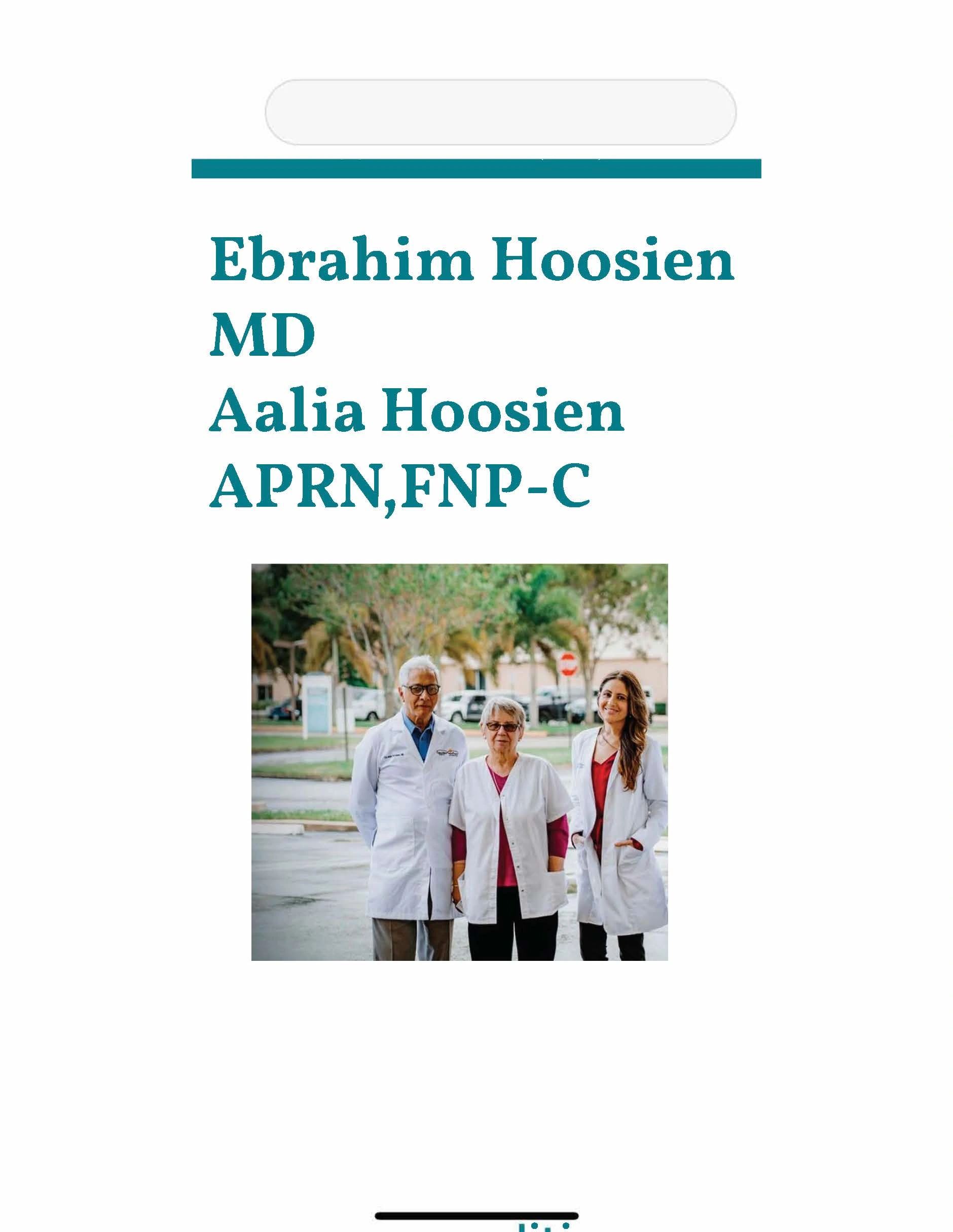 Internal Medicine - Ebrahim Hoosien MD